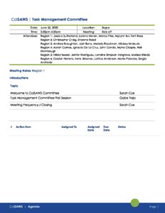 Task Management_Agenda – The home of CalSAWS