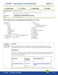 CIT 0026-21 CalSAWS User Creation Welcome Email_Redacted – The home of CalSAWS