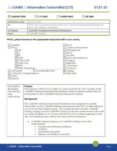 CIT 0137-21 CalSAWS Training Environment Roadshows_Redacted – The home ...