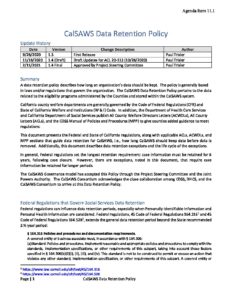 2021-0806 Item 11.1 CalSAWS Data Retention Policy Final v1.4 – The home ...