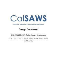 CA-226838 Telephonic Signatures – The home of CalSAWS