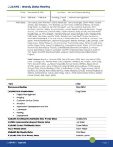 CalSAWS Weekly Status Meeting Agenda 20211208 – The home of CalSAWS
