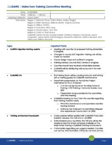 Training Minutes 01-05-2022 – The home of CalSAWS