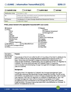 CIT 0295-21 T+3 Week User Change Readiness Assessment Survey_Redacted ...