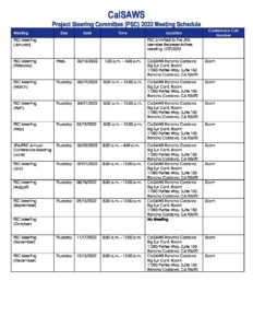 2022 PSC Meeting Schedule v3 – The home of CalSAWS
