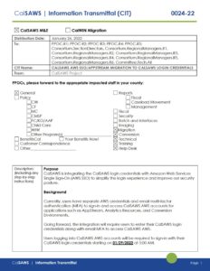 CIT 0024-22 CalSAWS AWS SSO-AppStream Migration to CalSAWS Login ...