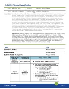 00_CalSAWS Weekly Status Meeting Agenda 20220831 – The home of CalSAWS