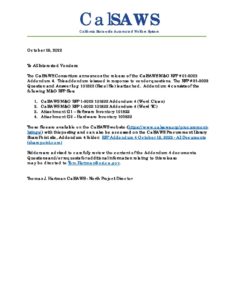 CalSAWS M&O RFP 01-2022 Addendum 4 Summary 101822