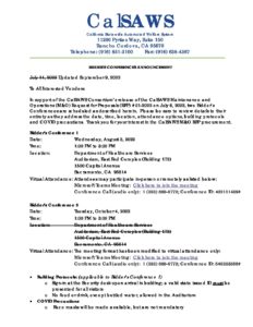 CalSAWS M&O RFP 01-2022 Bidders Conferences Announcement Updated 090922 ...