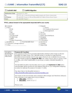 CIT 0242-22 CalSAWS BenefitsCal Store Open_Redacted – The home of CalSAWS