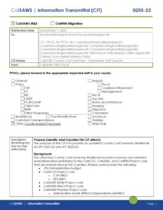 CIT 0255-22 CalSAWS County Cost Summary September 2022 Update_Redacted ...