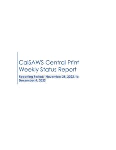 03_CalSAWS Central Print Weekly Status Report_120422 – The home of CalSAWS