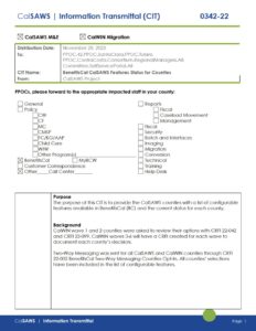 CIT 0342-22 BenefitsCal CalSAWS Feature Status_Redacted – The home of CalSAWS