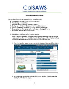 CIT 0039-23 CalSAWS Lobby Monitor Setup Guide – The home of CalSAWS
