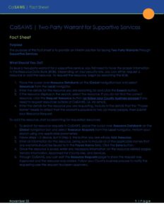 CIT 0061-23 Fact Sheet_Two-Party Warrant for Supportive Services – The home of CalSAWS