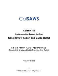CIT 0126-23 CalWIN ISS_GLP_Appendix G03_CRG Update Child Care Service ...