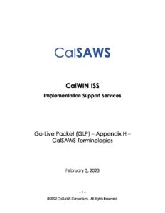 CIT 0126-23 CalWIN ISS_GLP_Appendix H_CalSAWS Terminology – The home of ...