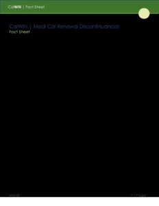 CIT 0183-23 Fact Sheet Medi-Cal Renewal Discontinuances_CalWIN – The home of CalSAWS