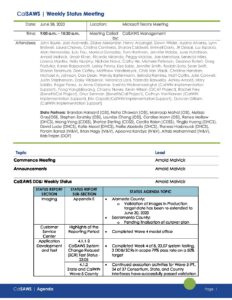 00_CalSAWS Weekly Status Meeting Agenda 06282023 – The home of CalSAWS