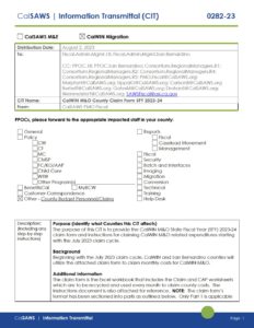 CIT 0282-23 CalWIN MO County Claim Form and Instructions SFY 2023-24 ...
