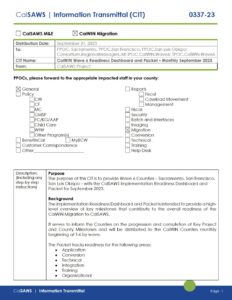 CIT 0337-23 Wave 6 Readiness Dashboard and Packet September 2023 ...