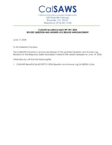 CalSAWS BenefitsCal MO RFP 01-2024 Addendum 1 Announcement 06172024 v2 ...