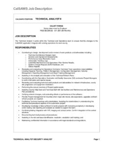Technical Analyst II – The home of CalSAWS