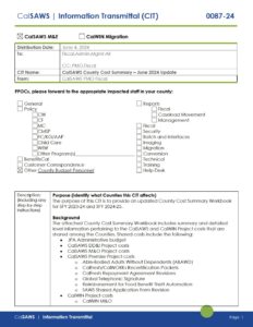 CIT 0087-24 CalSAWS County Cost Summary June 2024 Update_Redacted – The ...