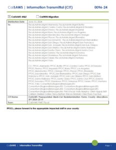CIT 0096-24 CalSAWS Prepop. MC Forms County Allocations SFY 2024-25 v1 ...