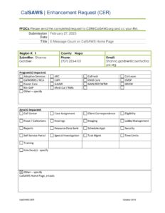 CalSAWS Enhancement Request Form – E-Message Count on CalSAWS Home Page ...