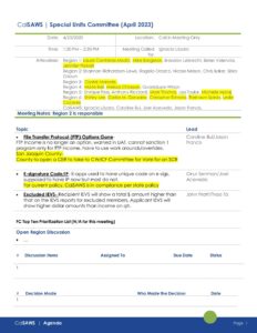 CalSAWS Special Units April 2023 Meeting Minutes – The home of CalSAWS