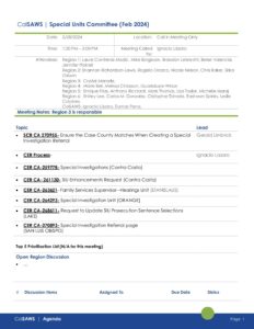 CalSAWS Special Units Feb 2024 Meeting Agenda – The home of CalSAWS