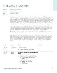 00_CalSAWS Weekly Status Meeting Agenda_11202024 – The home of CalSAWS