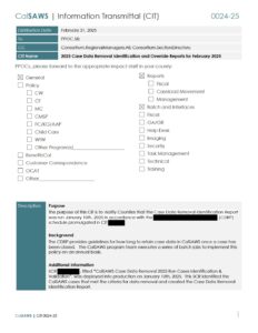 CIT 0024-25 2025 Case Data Removal Identification and Override Reports ...