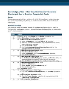 CIT 0046-25 Knowledge Article – How to Action Recovery Accounts ...
