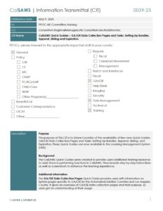 CIT 0059-25 CalSAWS Quick Guide – GAGR Data Collection Pages and Tasks ...