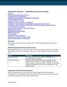 CIT 0069-25 JA Duplicate Persons – Identifying and Correcting – The ...