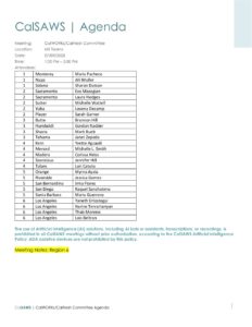 CalSAWS Agenda CW_CF Meeting – The home of CalSAWS