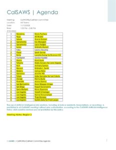 CalSAWS Agenda CW_CF Meeting – The home of CalSAWS