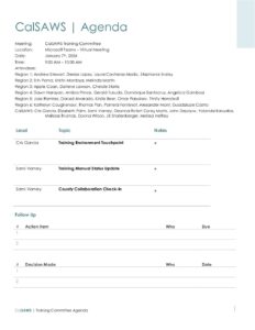 CalSAWS Agenda Training Committee 01.07.2026 – The home of CalSAWS