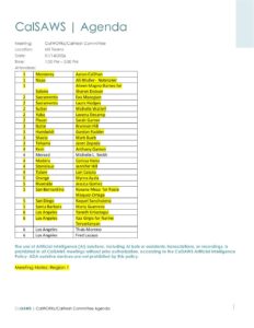 CalSAWS Agenda CW_CF Meeting – The home of CalSAWS